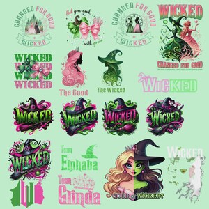 Wicked Svg Bundle: Movie Emblem, Pink & Green Svg, Witch Vintage ...