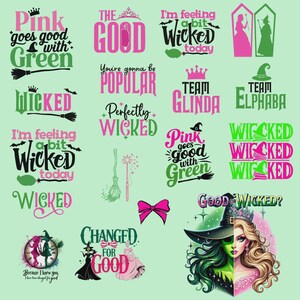 Wicked Svg Bundle: Movie Emblem, Pink & Green Svg, Witch Vintage ...