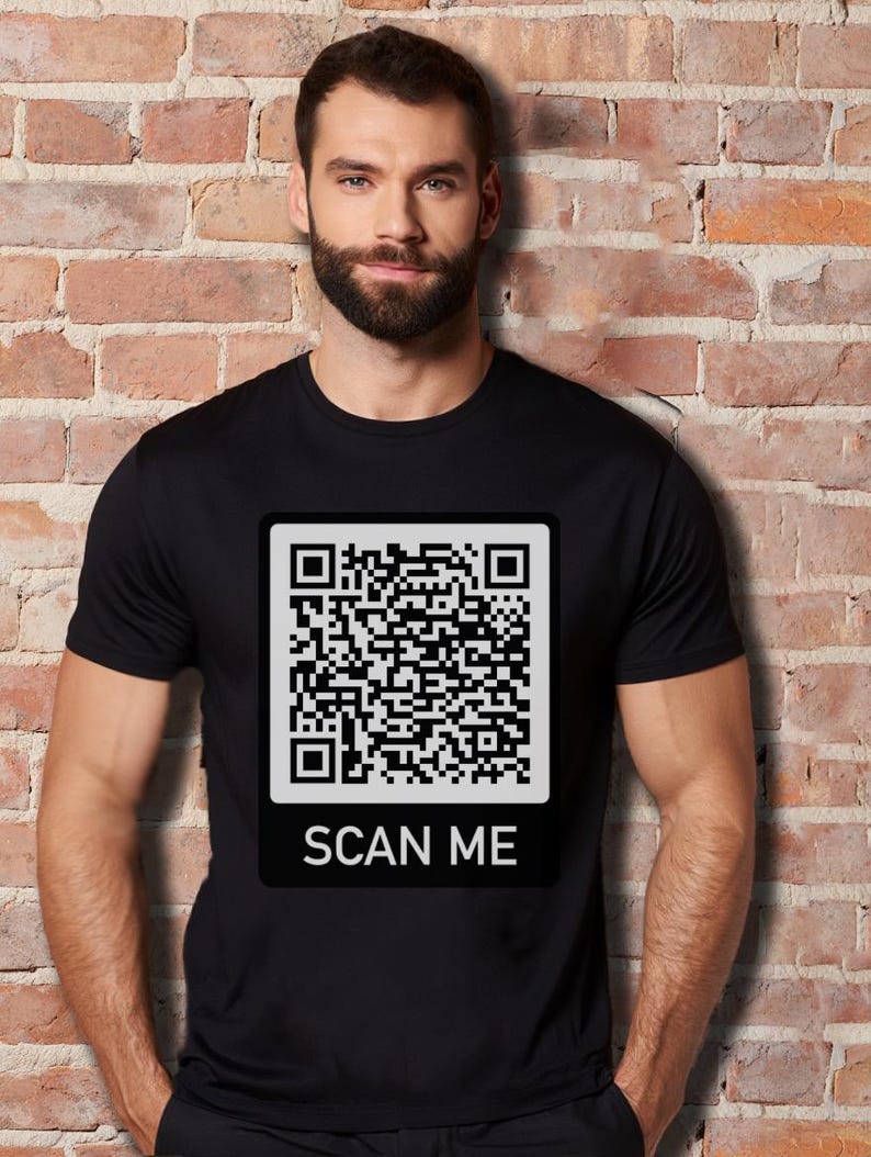 Funny QR Code F**k You Elegant Man Meme T-shirt:viral QR Code Tee ...
