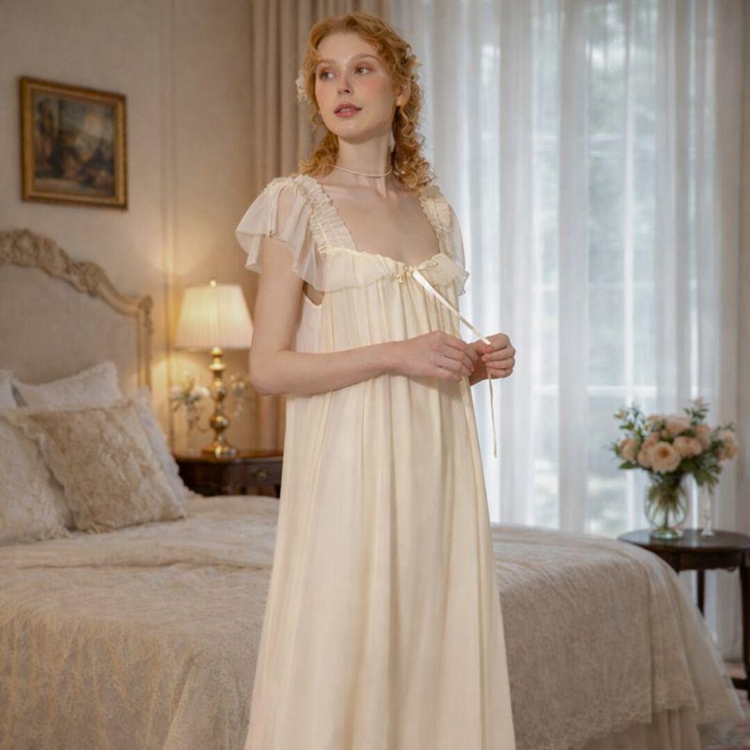 Romantic Princess Nightgown for Women’s, Victorian Cottagecore ...
