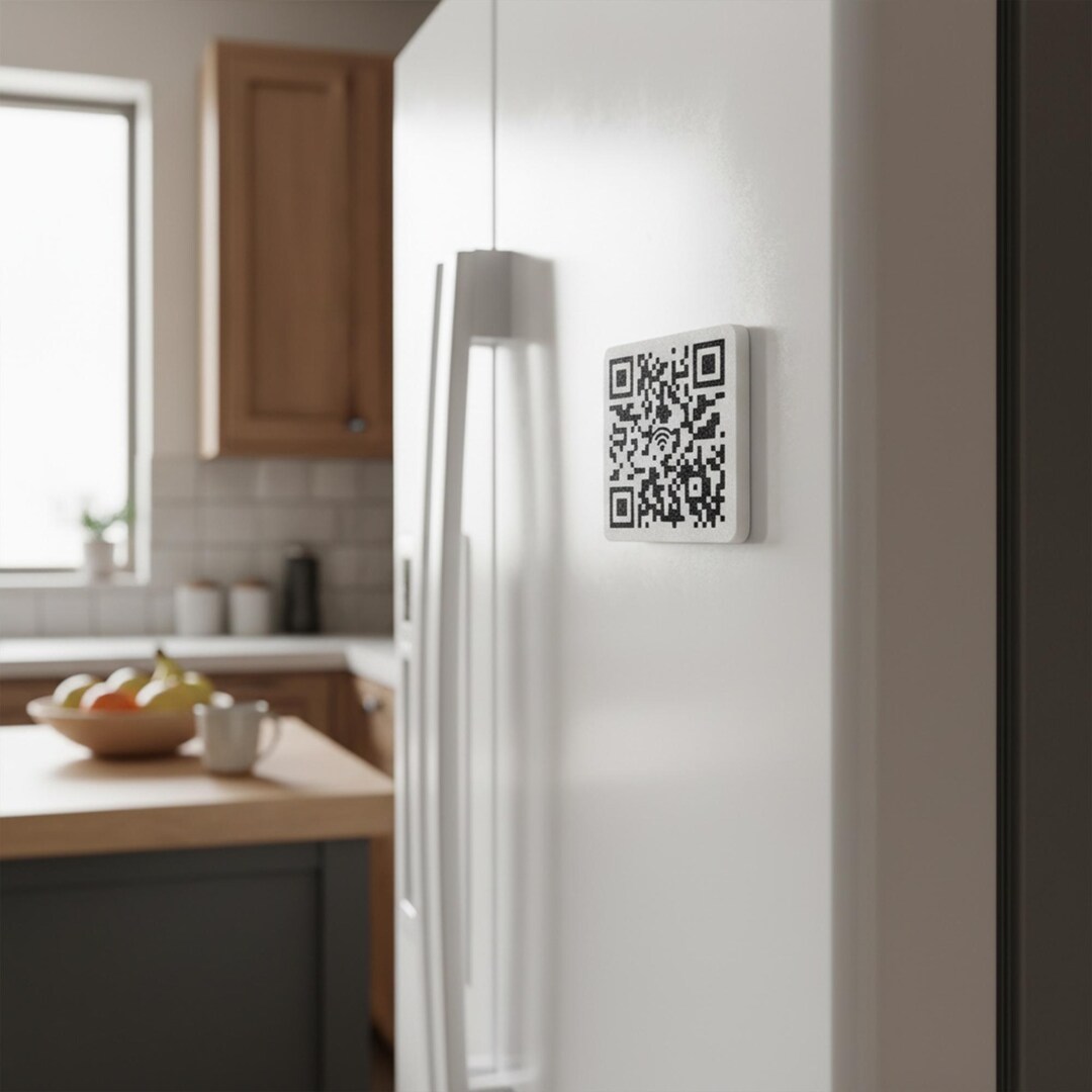 Custom QR Code Photo 3D Printed Magnet, Personalized Wifi Password ...