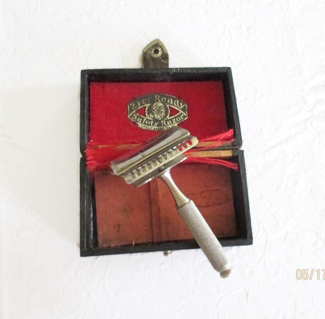 Retro Travel Razor and Case Vintage Ever Ready Safety Razor Blade ...
