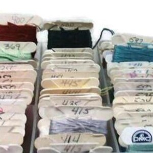 DMC Embroidery Floss Storage Box Numbered Thread Cards Plastic Case ...
