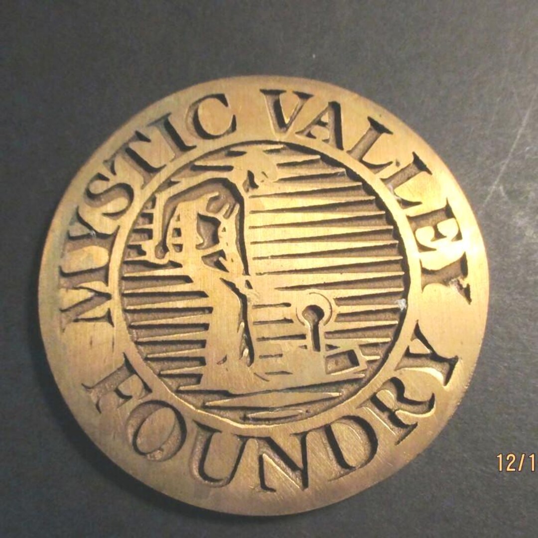 Mystic Valley Foundry Bronze Disc Engraved Advertising Mementos ...
