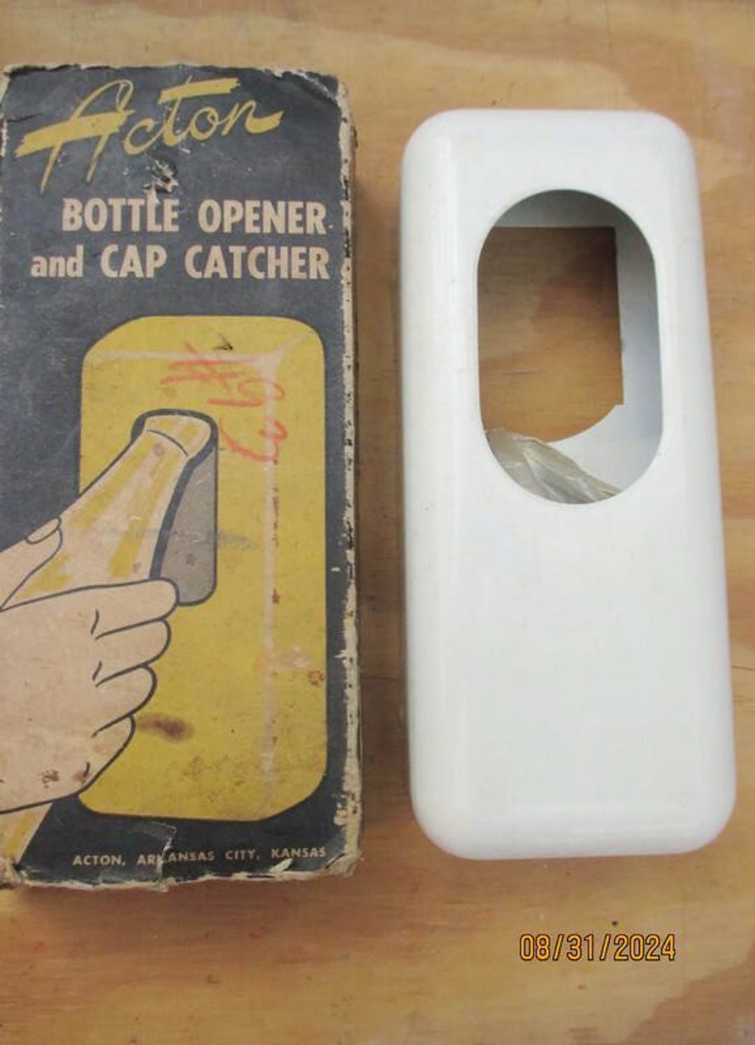Acton Bottle Opener and Cap Catcher New in Box Wall Mounting Hinge ...
