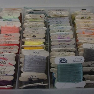 DMC Embroidery Floss Storage Box Numbered Thread Cards Plastic Case ...