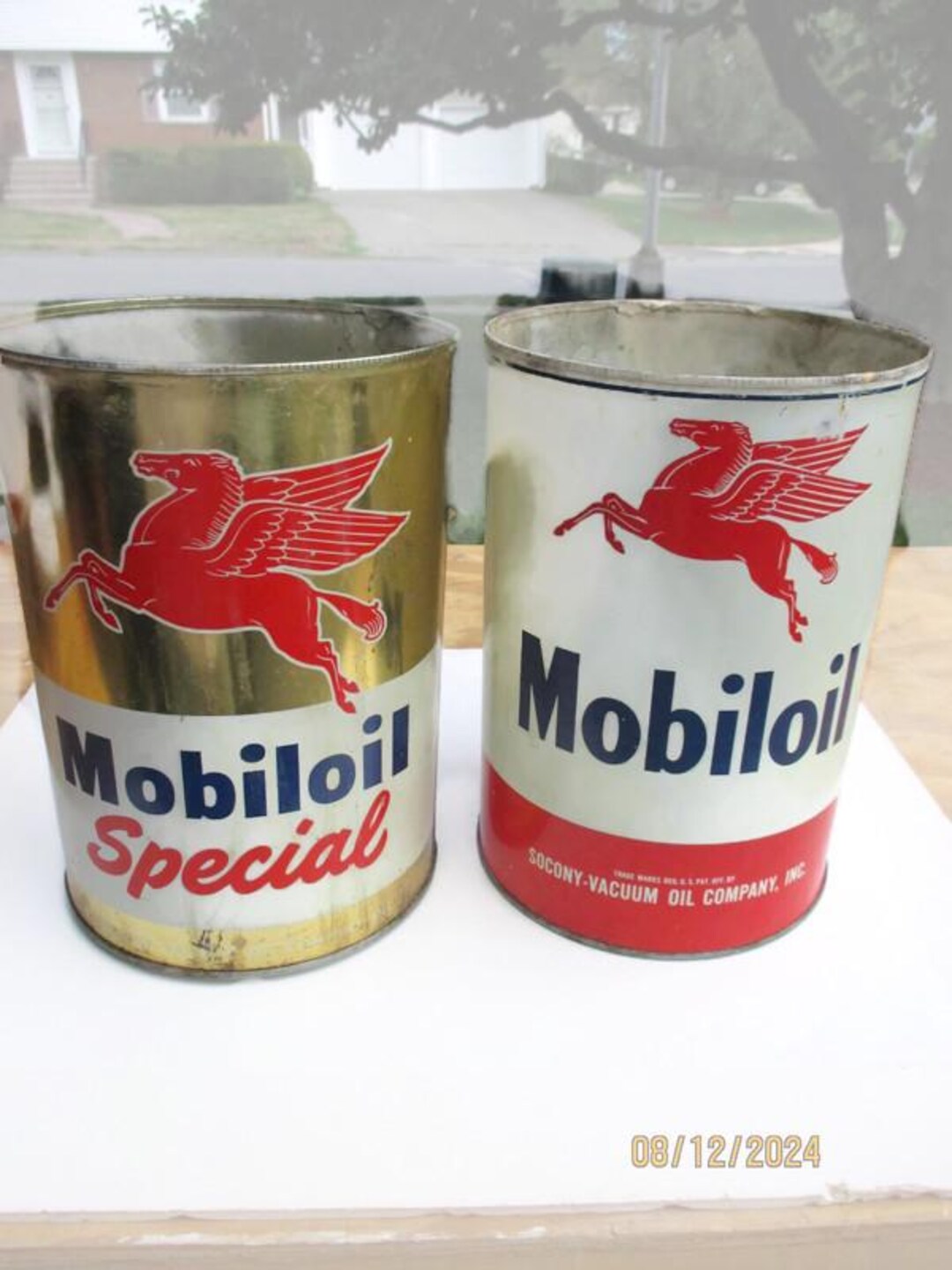 Vintage Mobil Oil 5 Quart Cans Automotive Collectibles - Etsy