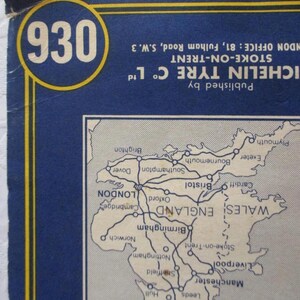 Vintage 1961 Michelin Motoring Map England Wales Scotland Ireland - Etsy