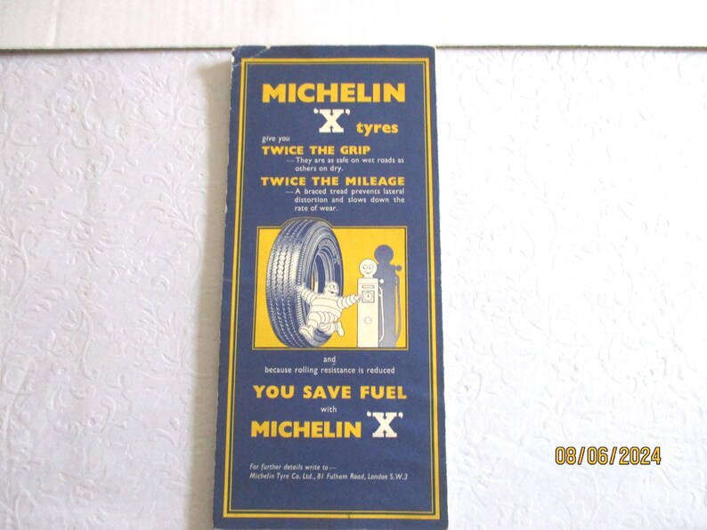 Vintage 1961 Michelin Motoring Map England Wales Scotland Ireland - Etsy