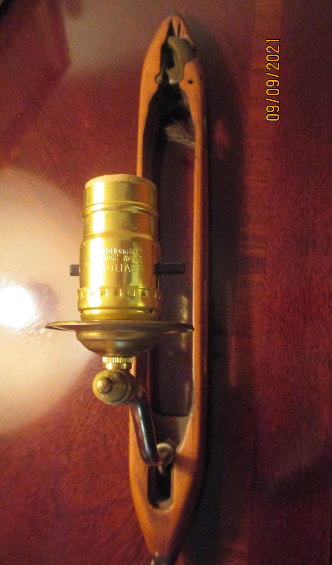 Antique Shuttle Lamp Vintage Repurposed Shuttles Lamps Wooden Wall ...