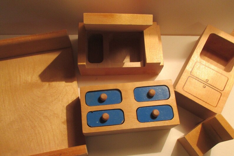 Wooden Dollhouse Furniture Creative Playthings Made in Finland | Etsy