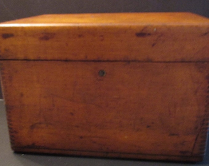 Antique Mahogany Box Artist Document Painter's Supplies Vintage Wooden ...