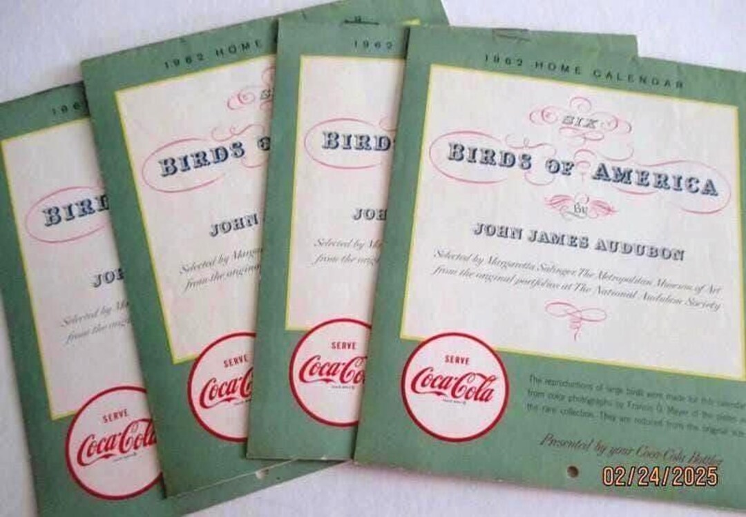 Coca Cola Birds of America Wall Calendar James Audubon Never Used ...