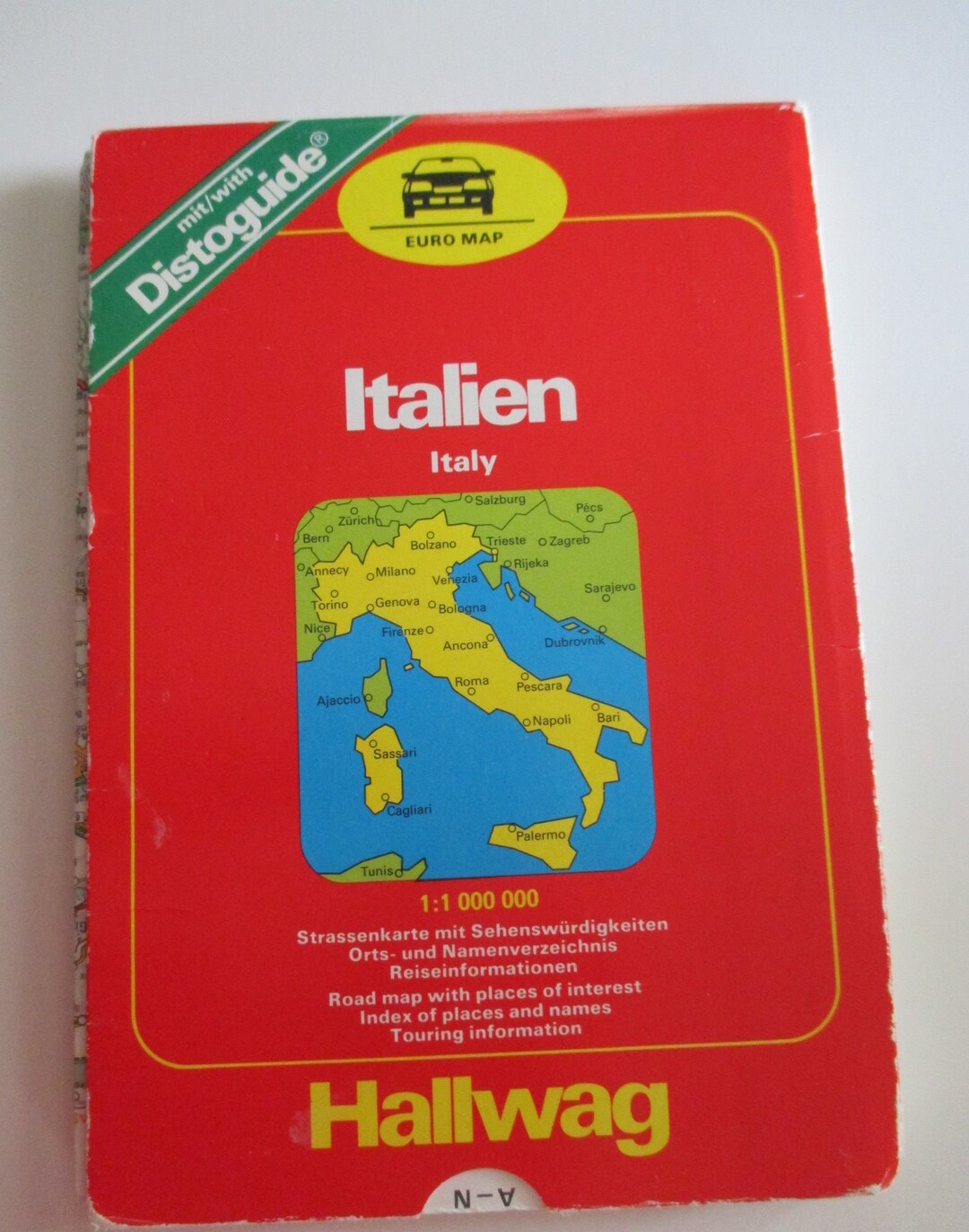 Halwag Road Map Italian Italy Italia Italien Distoguide Distance Chart ...