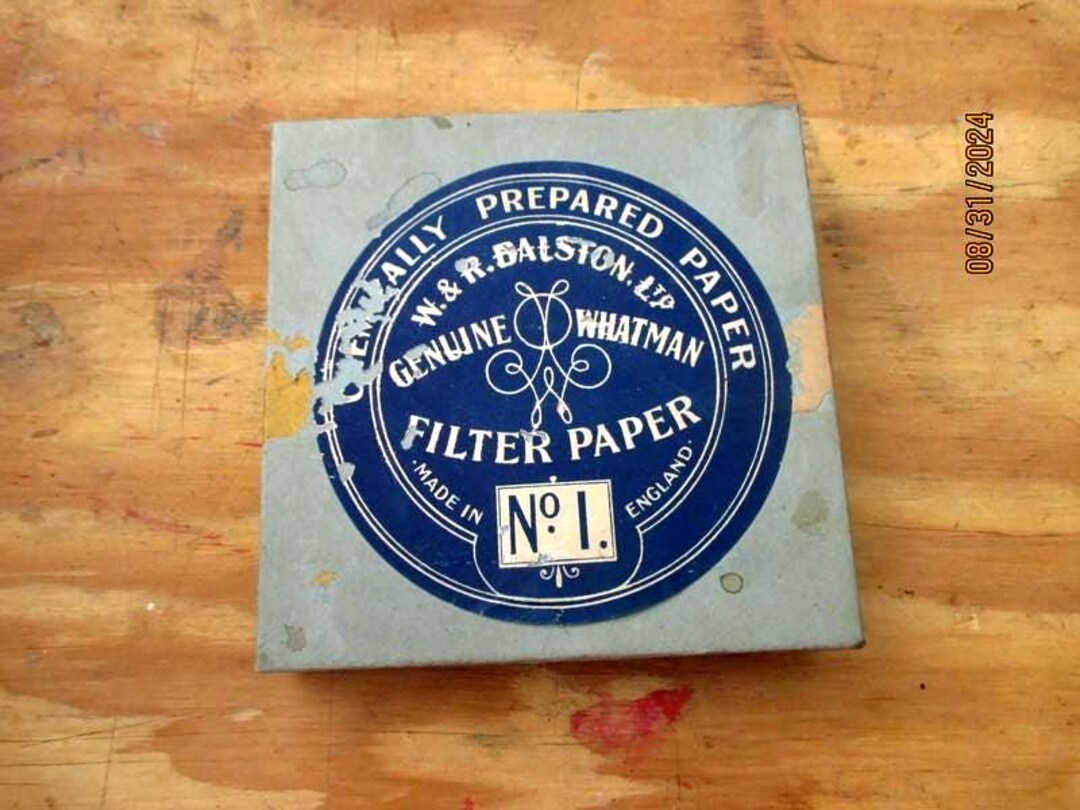 Vintage Whatman Filter Paper No 1 W & R Balston Ltd England - Etsy