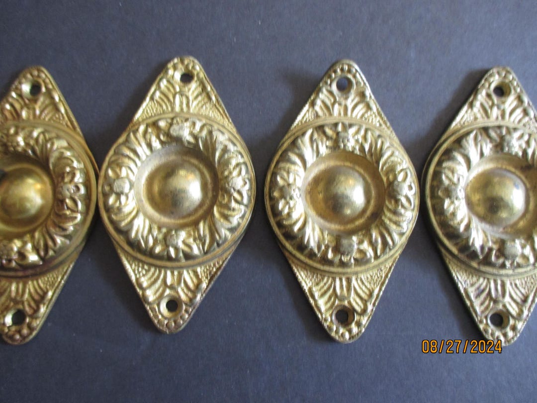 Four Vintage Bed Bolt Covers Decorative Cast Metal Bed Hardware 3 3/4 ...