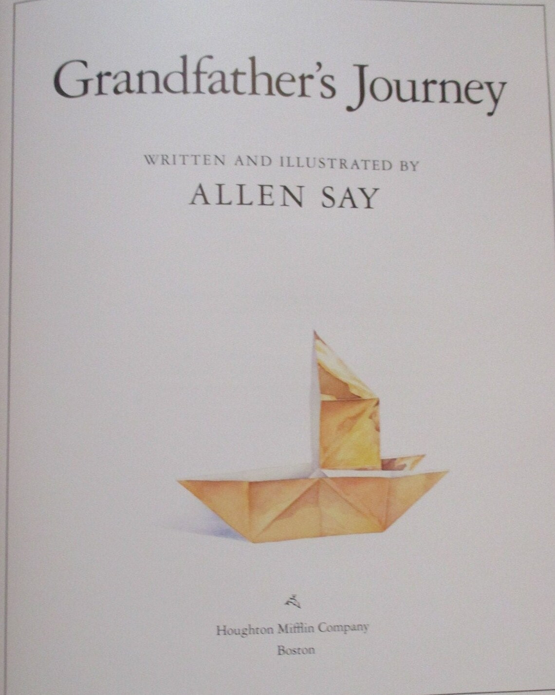 Grandfather's Journey Allen Say Caldecott Medal Winner - Etsy
