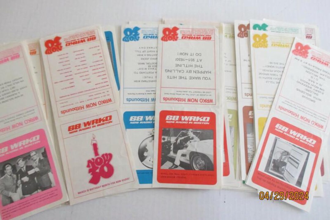 Five WRKO Now Top 30 Records New England Boston Hit Bound Flyers Jock ...