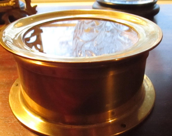Solid Brass Compass Case Nautical Equipment Boat Gear Boating Paper ...