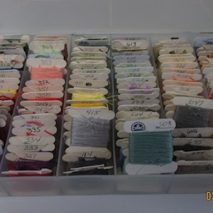 DMC Embroidery Floss Storage Box Numbered Thread Cards Plastic Case ...