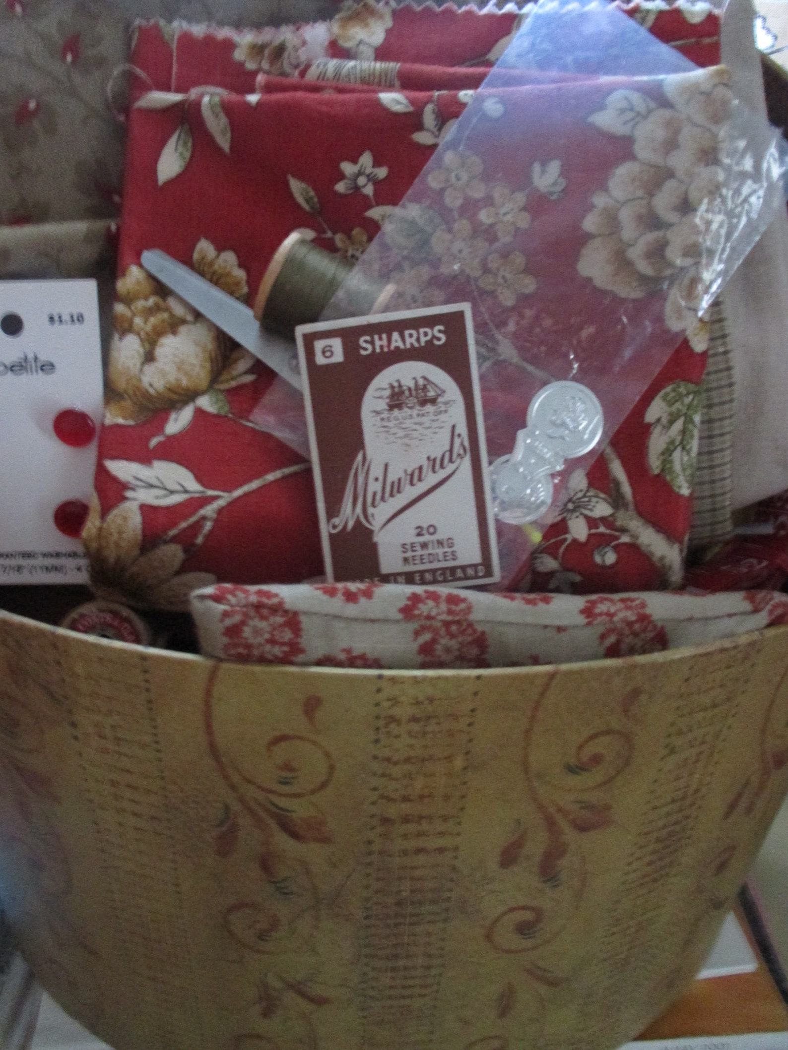 Sewing Band Box Kit Notions Paper Covered Oval Box Vintage - Etsy