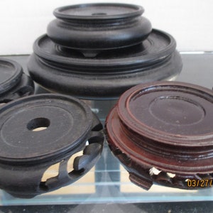 Six Assorted Wooden Lamp Vase Bases Vintage Display Pedestals - Etsy