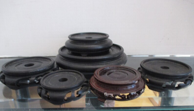 Six Assorted Wooden Lamp Vase Bases Vintage Display Pedestals - Etsy