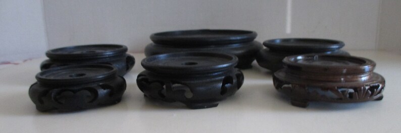 Six Assorted Wooden Lamp Vase Bases Vintage Display Pedestals - Etsy