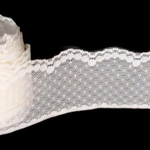 White Lace Trim Edge Edging Sewing Notions Supplies Crafting 7 3/4 Yds ...