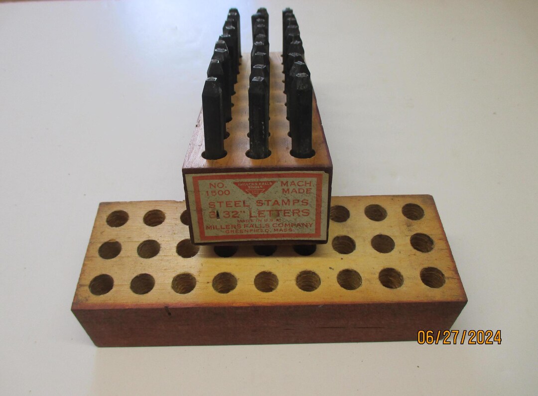 Gruv Grip Steel Stamps 2.4 Mm 26 Letters 1 Period Young Bros Stamp ...