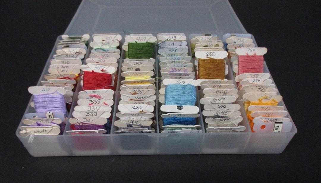 DMC Embroidery Floss Storage Box Numbered Thread Cards Plastic - Etsy