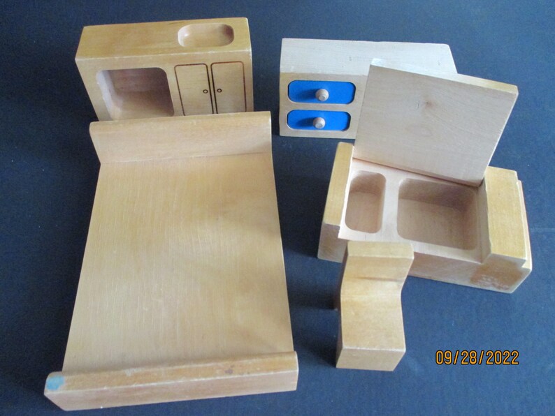 Wooden Dollhouse Furniture Creative Playthings Made in Finland - Etsy