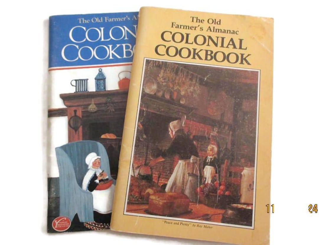 Two Farmer's Almanac Colonial Cookbooks Softcover Recipe Books 1976 ...