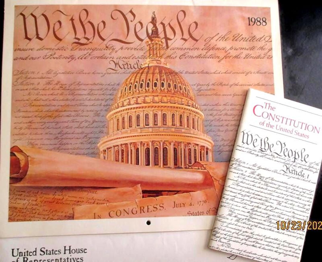 1988 House of Representatives Calendar United States Capital Historical ...
