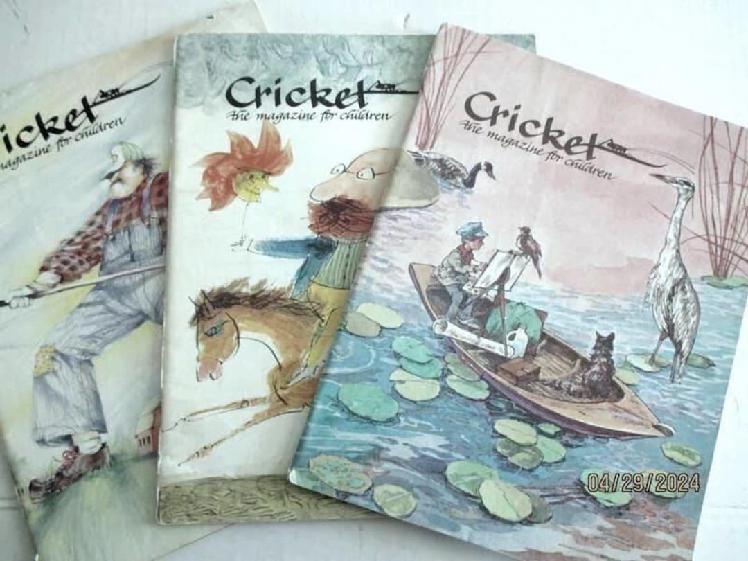 Three Cricket Magazines for Children 1982 1985 1987 Stories Games ...