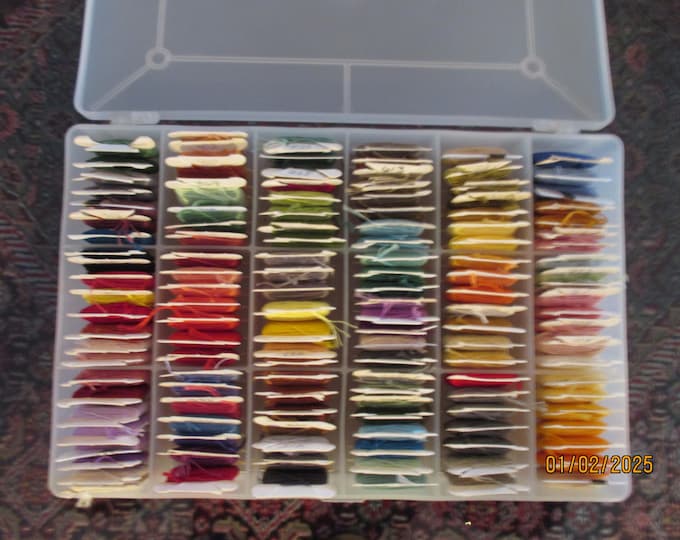 DMC Embroidery Floss Storage Box Numbered Thread Cards Plastic Case ...