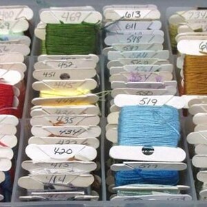 DMC Embroidery Floss Storage Box Numbered Thread Cards Plastic Case ...