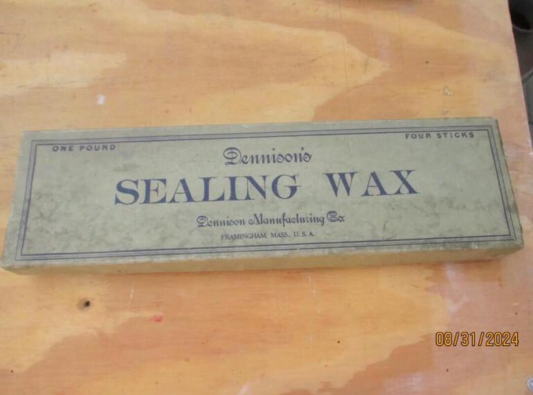 Antique Dennison's Black Sealing Wax Four Sticks One Pound Original Box ...