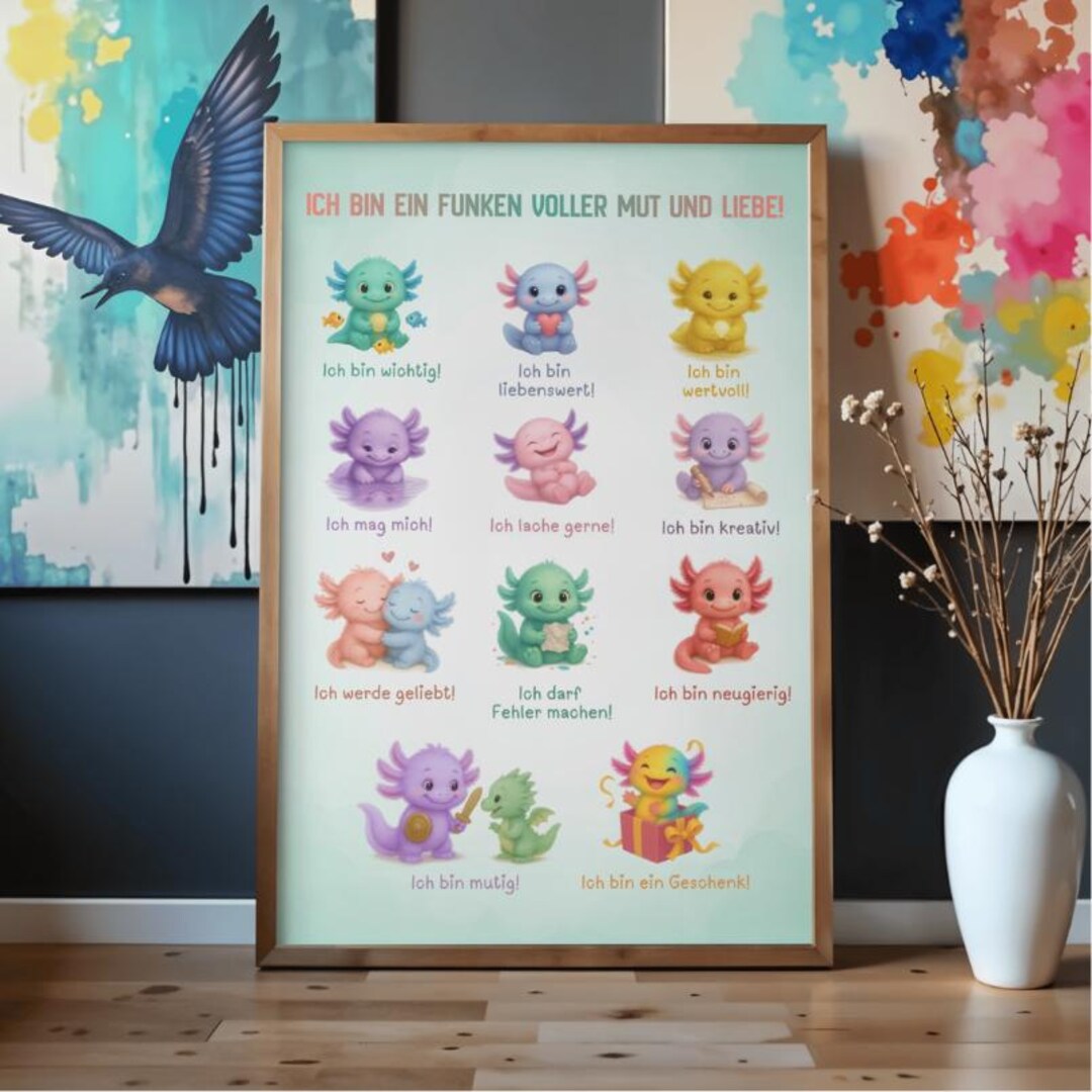 Affirmation Poster for Children – Strengthening Self-esteem and Courage ...