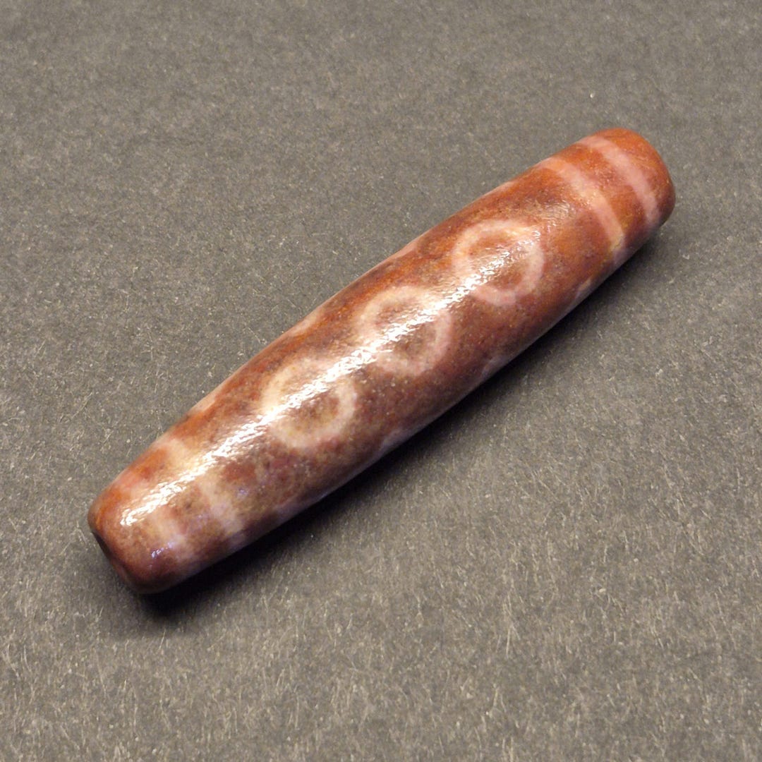 Red Five Eye Tibetan Dzi Bead, Ancient Patina, Wealth and Protection ...