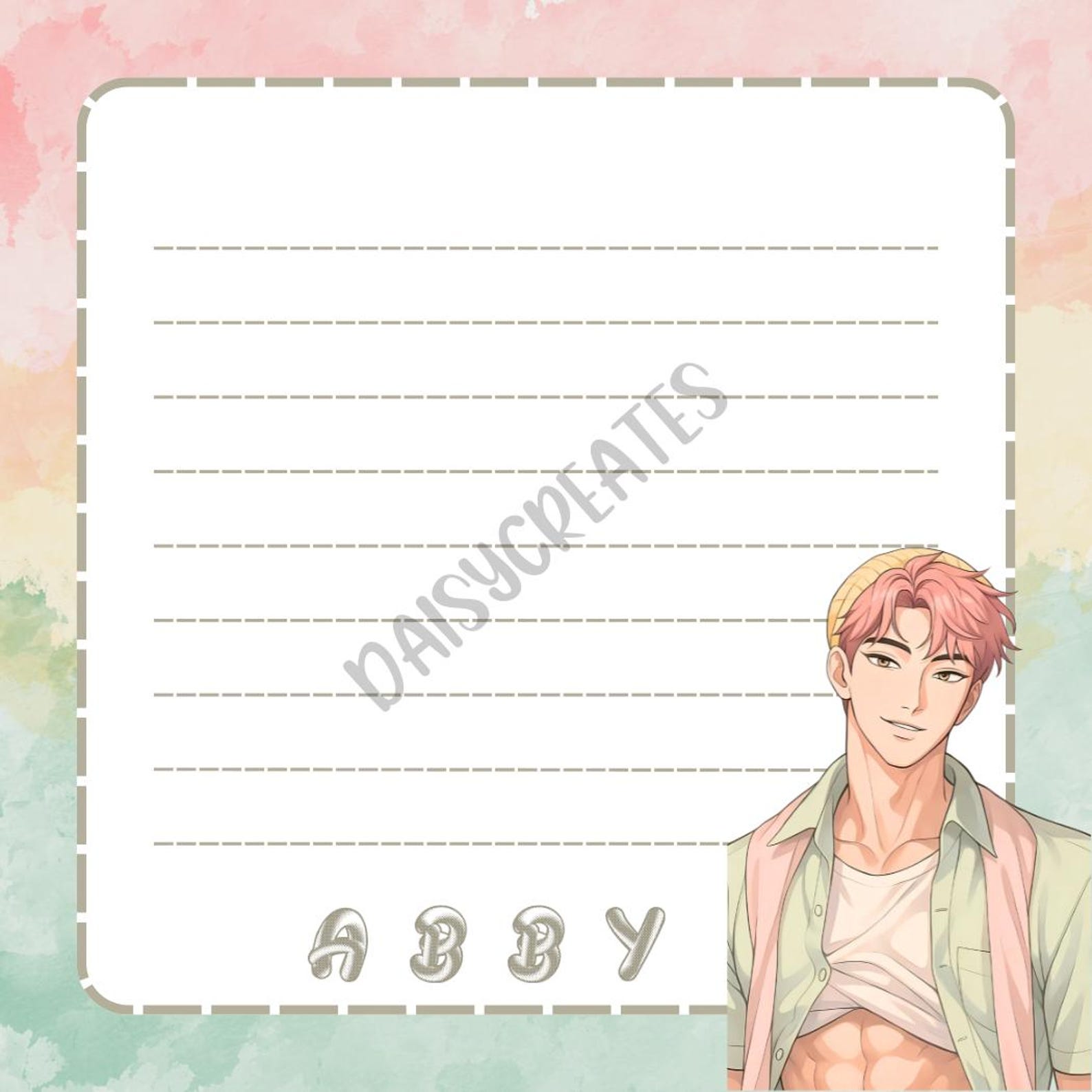 Kpop Square Notepad | 14 Designs, Canva Template | Memo Pad(instant ...
