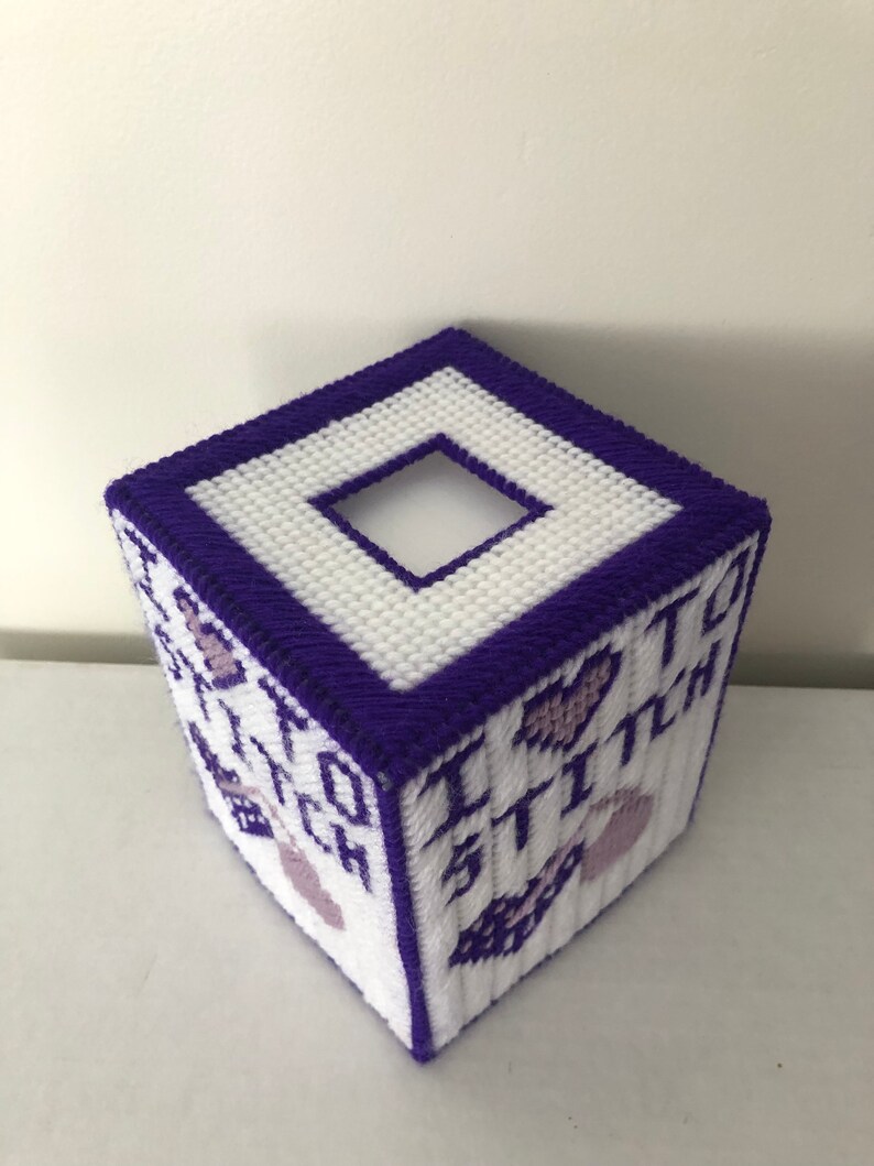 I Love to Stitch Tissue Box Cover - Etsy