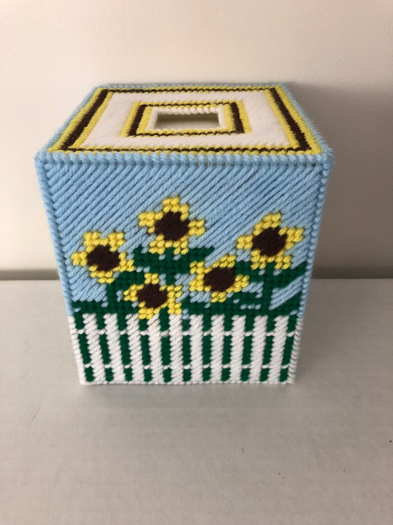 Sunflower Tissue Box Cover - Etsy