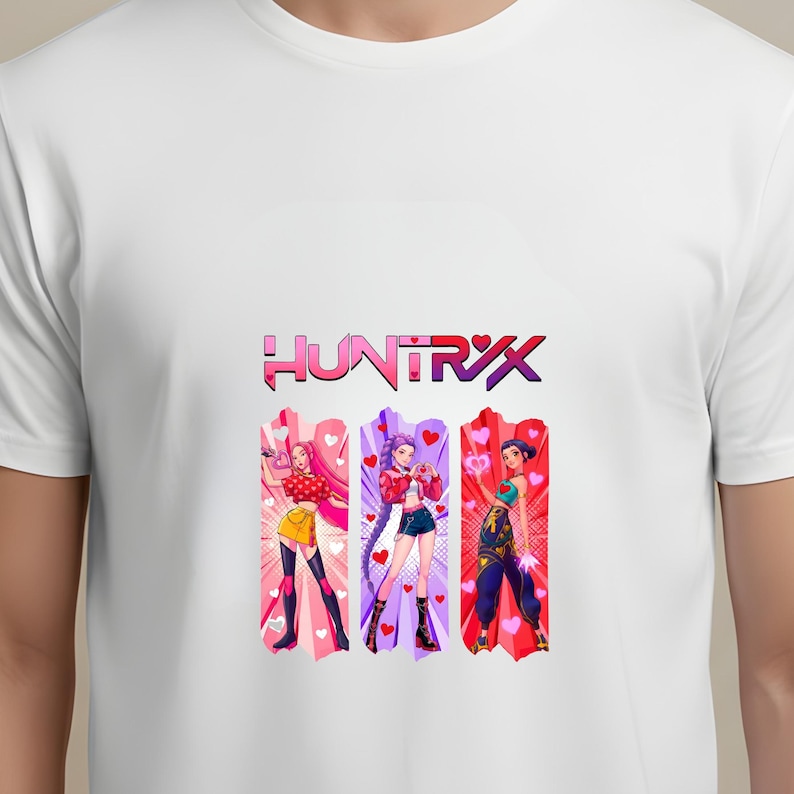 Kpop Huntrix Valentine Day PNG, Anime Girls Clipart 300 DPI - Etsy