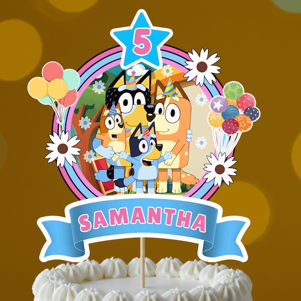 Bluey Topper Rainbow - Etsy UK