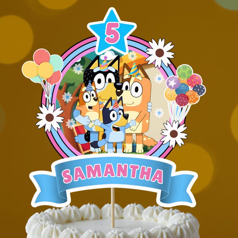 Bluey Topper Rainbow - Etsy UK