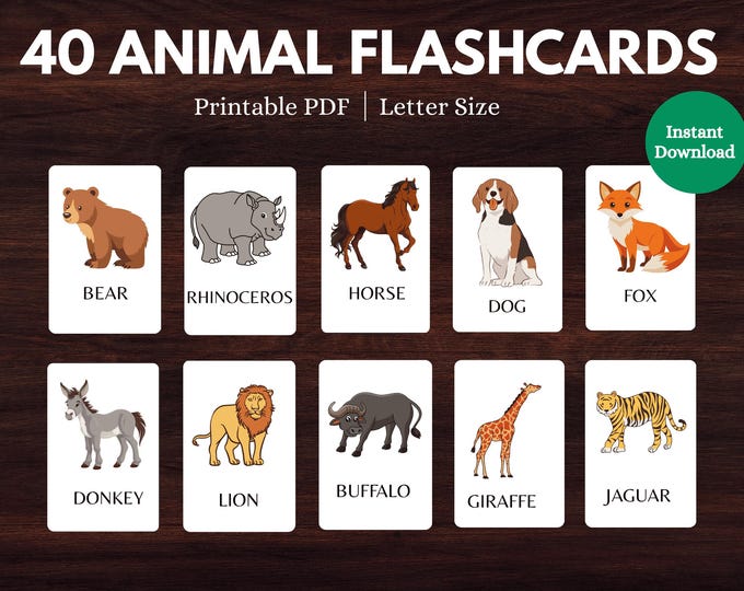 Animal Flashcards | Flashcards | Learn Animals | Preschool Memory Game ...