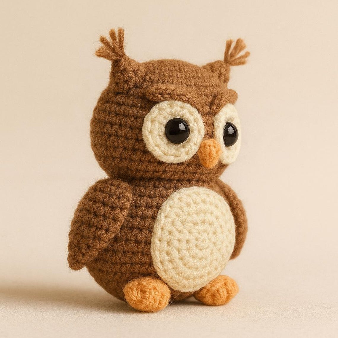 Owl Keychain Amigurumi Crochet Pattern – Mini Owl Bag Charm, Beginner ...