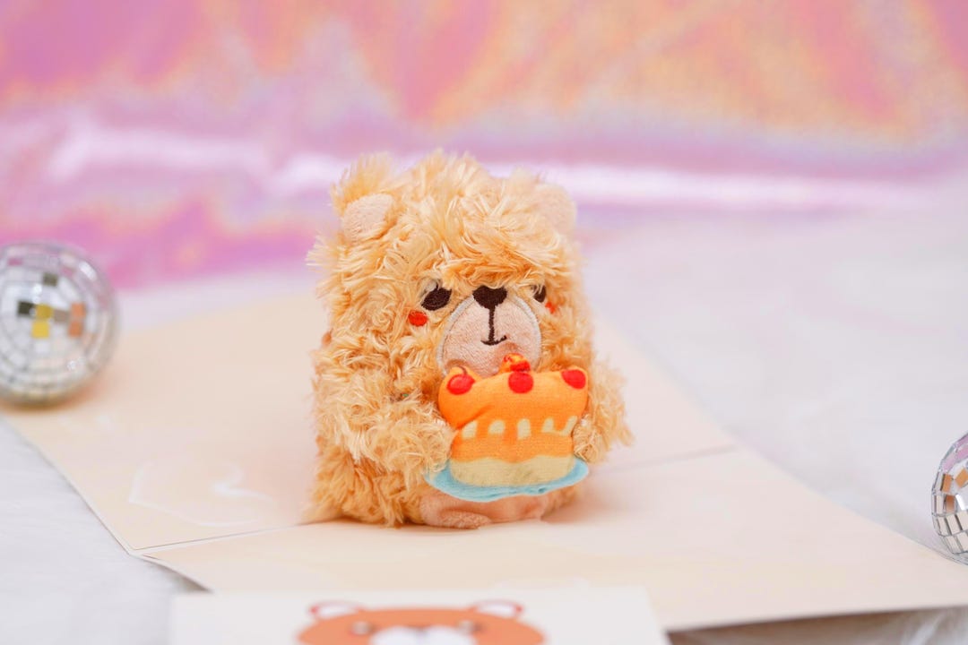 3D Pop up Birthday Bear Card | Plush Teddy Holding Cake | Cute Greeting ...