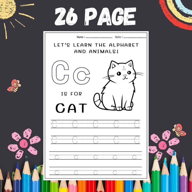 26 Printable Alphabet - Let's Learn the Alphabet and Animals ...